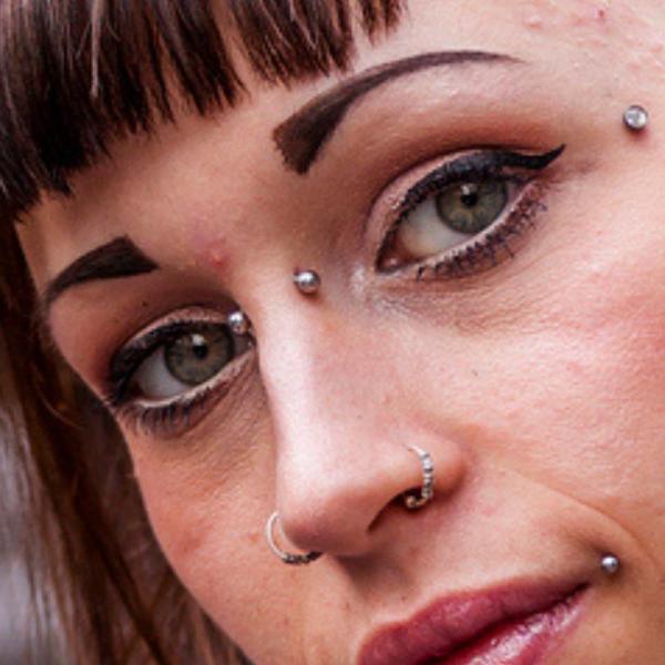 bridge piercing healing