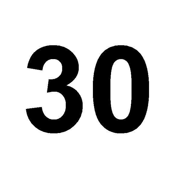How to write the numbers 1 to 30 in English