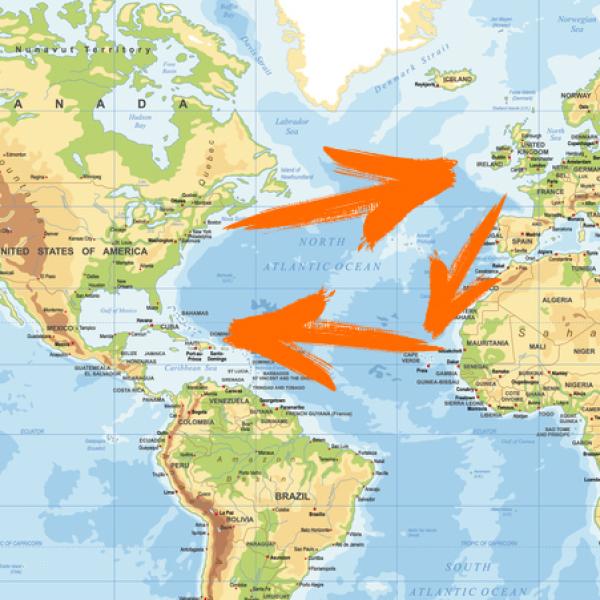 triangular trade items exported