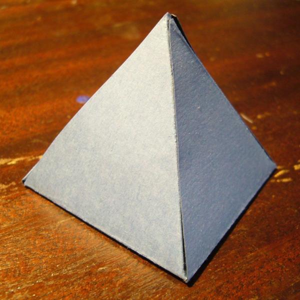 Creating A Pyramid Out Of Paper Pyramid Rubber Band Pop Up
